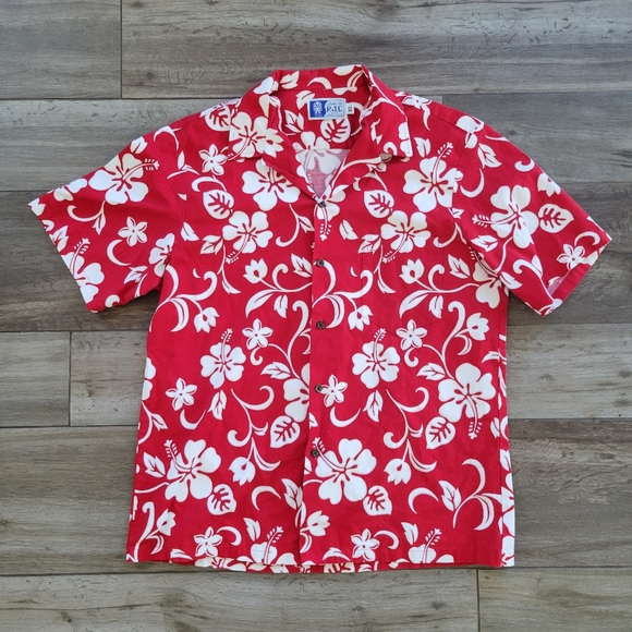 RJC | Shirts | Classic Rjc Ltd Hawaiian Shirt Red And White Floral ...